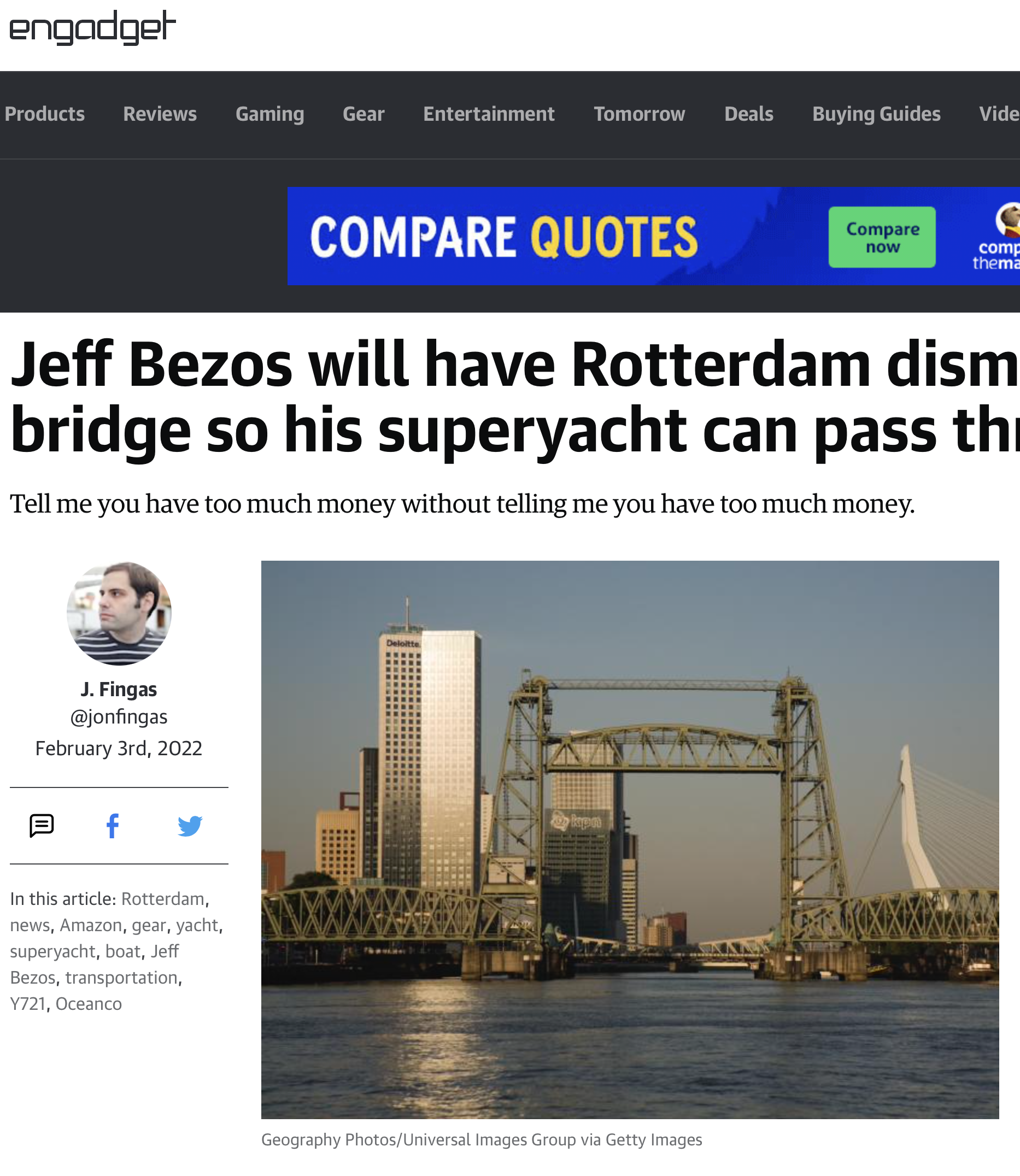 Jeff Bezos and the bridge, and the bridge, and the bridge ...